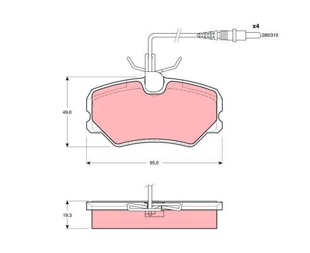 Pločice kočione Steinberg 0.1039 - GDB1039 - FDB540 - FDB999 - FSL540 - FSL999