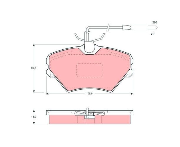 Pločice kočione Steinberg 0.1087 - GDB1087 - FDB972 - FSL972