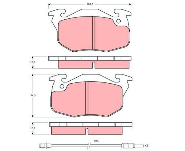 Pločice kočione Steinberg 0.1079 - GDB1079 - FDB440 - FDB440D - FSL440