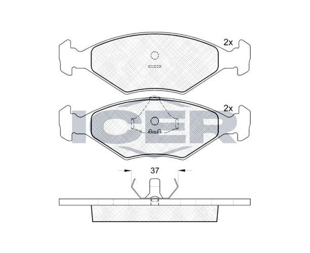 Pločice kočione Icer 140926 - FDB896 - GDB958