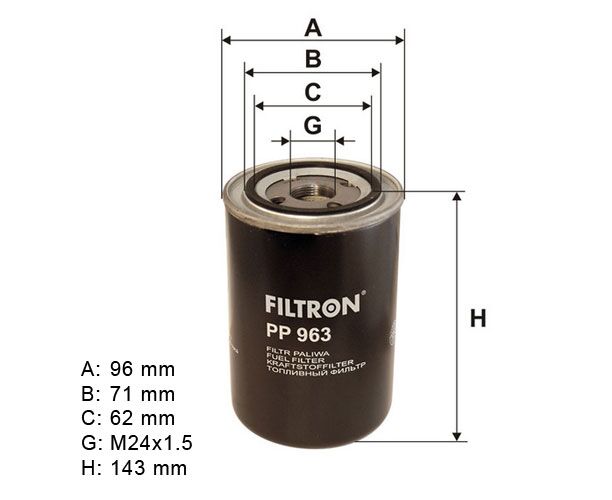 Filter goriva Filtron PP963 - DN999 - 1457434407
