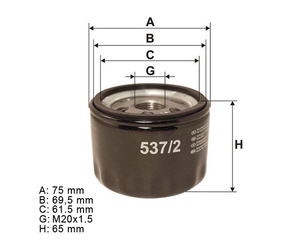 Filter ulja Pionir FU537/2 - DO1808 - OP537/2