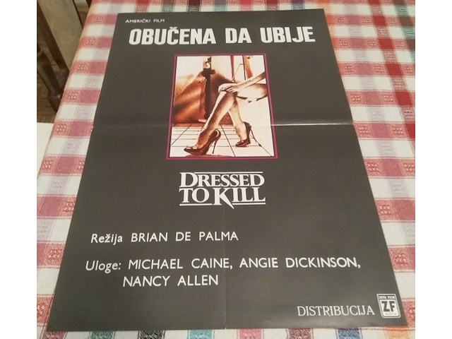 plakat OBUČENA DA UBIJE (Brian De Palma)