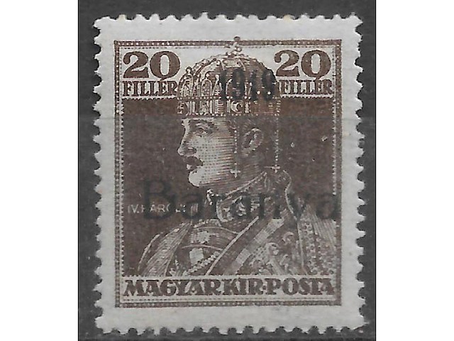 1919 - Baranja pretisak - crni Karlo 20 fi. MNH
