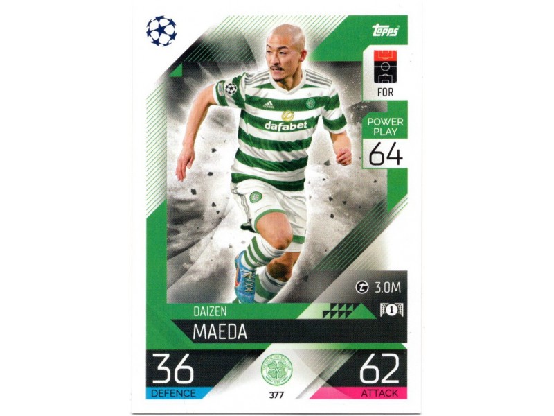 377. Daizen MAEDA -CELTIC FC- TOPPS Match ATTAX 2022/23