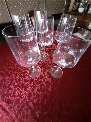 6 kristalnih čaša za vino