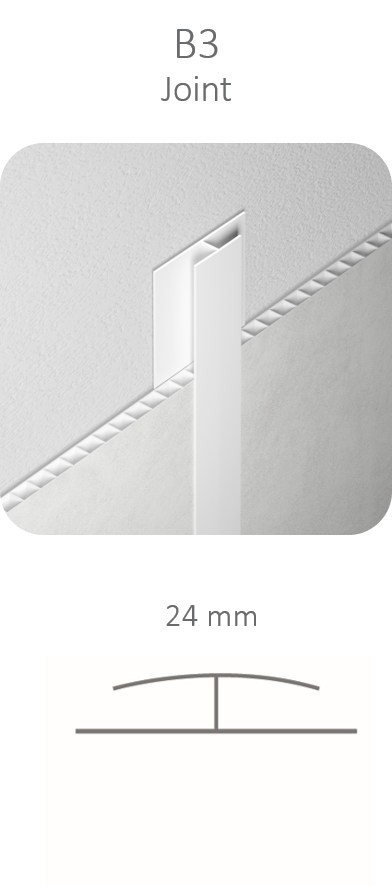 PVC Zidna lajsna B3 profil za fugu 3 m za zidne panele Vilo Motivo