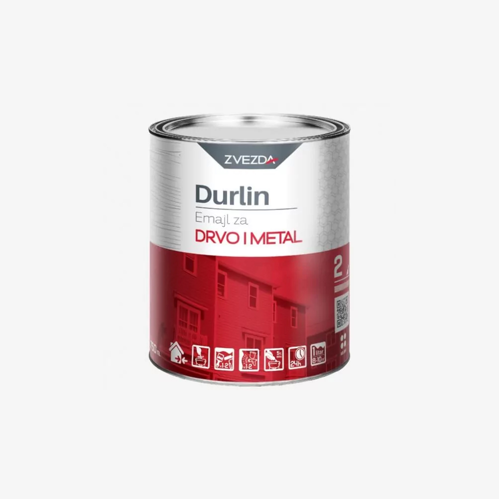 DURLIN Emajl za drvo i metal-braon RAL 8017 0.75l