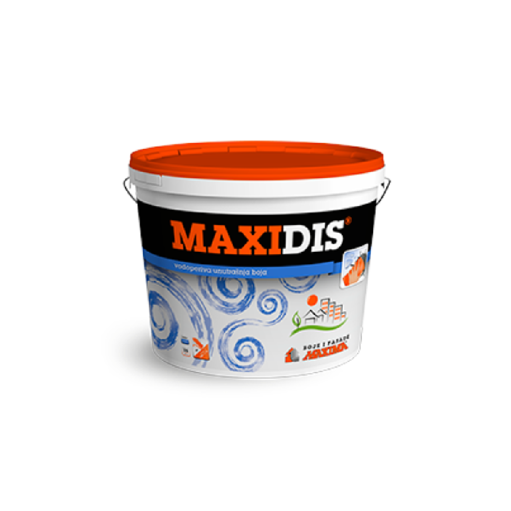 MaxiDIS Bela 15L-vodoperiva boja za unutrašnje zidove