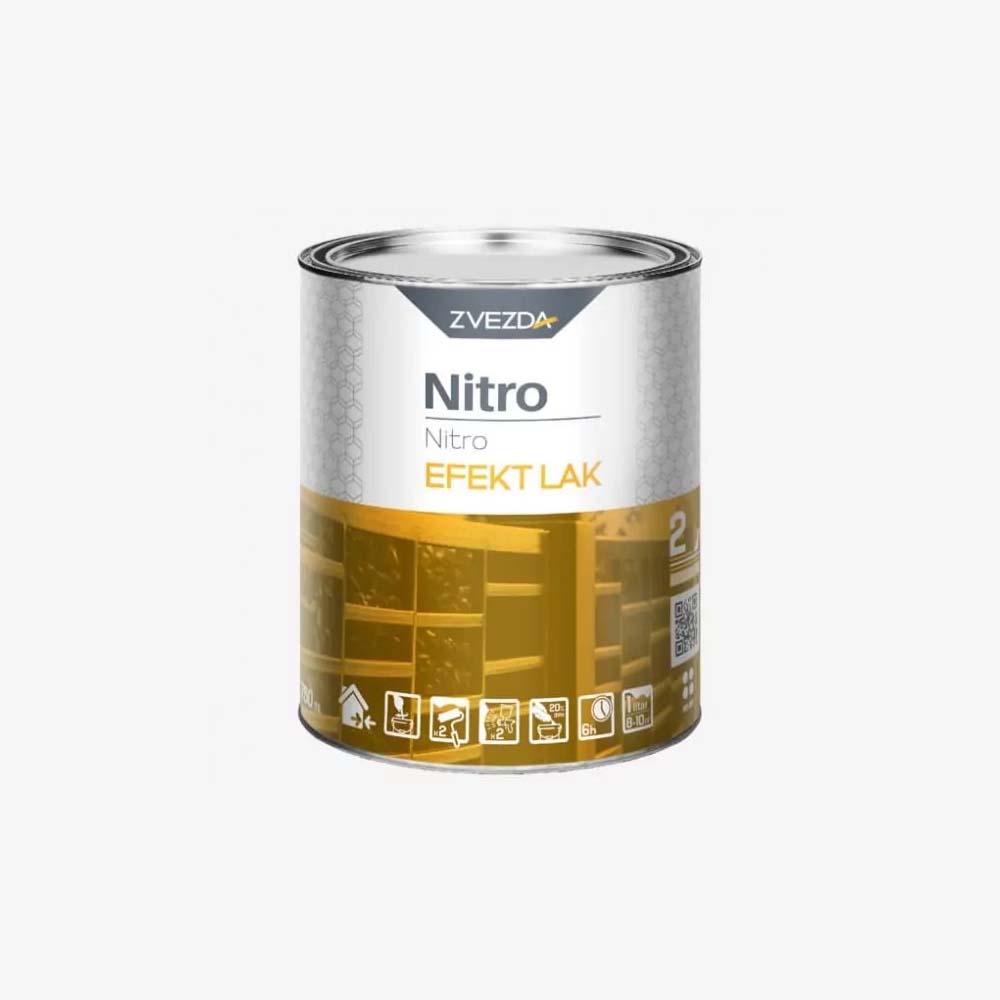 NITRO Nitro efekt lak-srebrni 0,75l