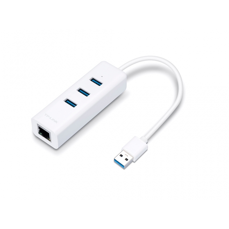 Adapter TP-LINK UE330 USB 3.0 to RJ-45 Gigabit Ethernet Network/1x LAN/3x USB 3.0 Hub