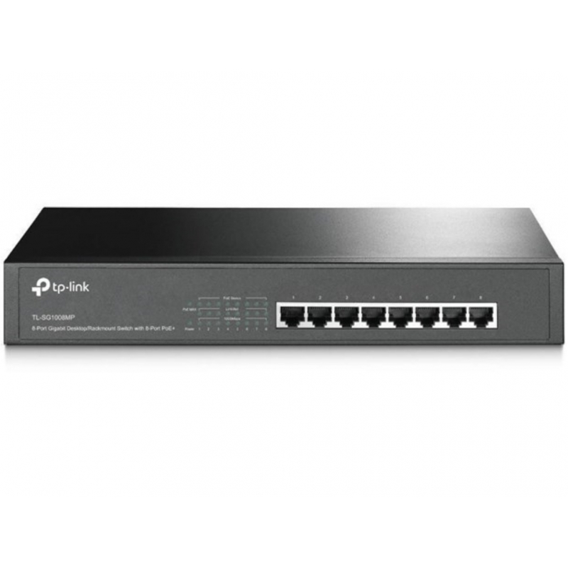 Switch TP-LINK TL-SG1008MP Gigabit/8x RJ45/10/100/1000Mbps/8x PoE+/Rackmount metalno kućište