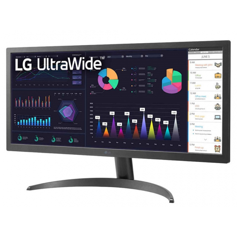 Monitor LG 26WQ500-B 26"/IPS,21:9/2560x1080/75Hz/5ms GtG/HDMIx2/freesync/crna