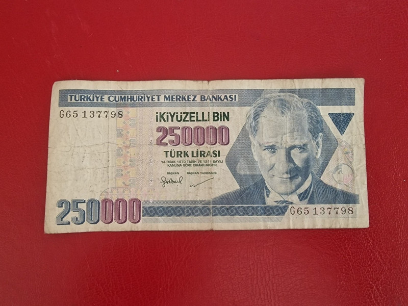 Turska 250 Hiljada Lira 1970