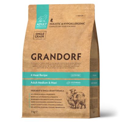 Grandorf Dog Adult Medium & Maxi 4 Vrste Mesa 3kg