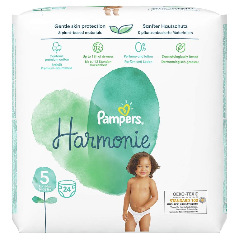 Pampers pelene pure vp 5 junior 24/1 p&g pampers