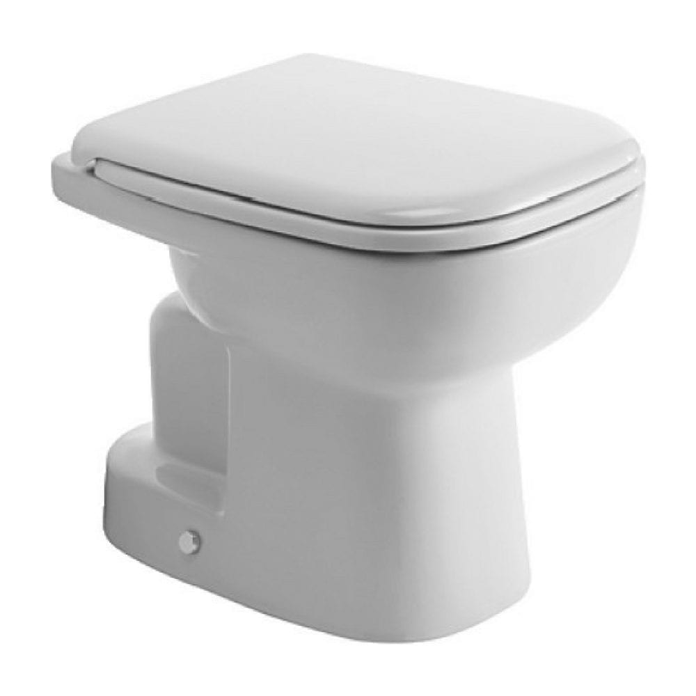 D-Code WC šolja, vodoravni odvod, samostojeća i sporospuštajuća daska za wc šolju, Duravit