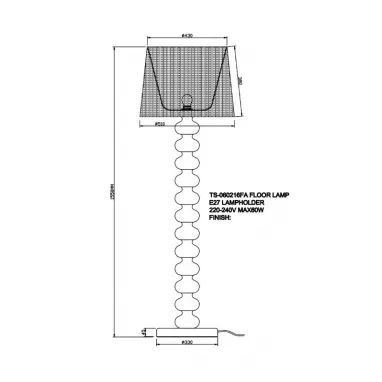 Podna lampa Deco bela ZUMA LINE