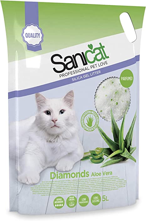 Sanicat Cat Diamonds Aloe Vera Silikonski 5L