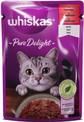 Whiskas Cat Pure Delight U Želeu Sa Govedinom 85g