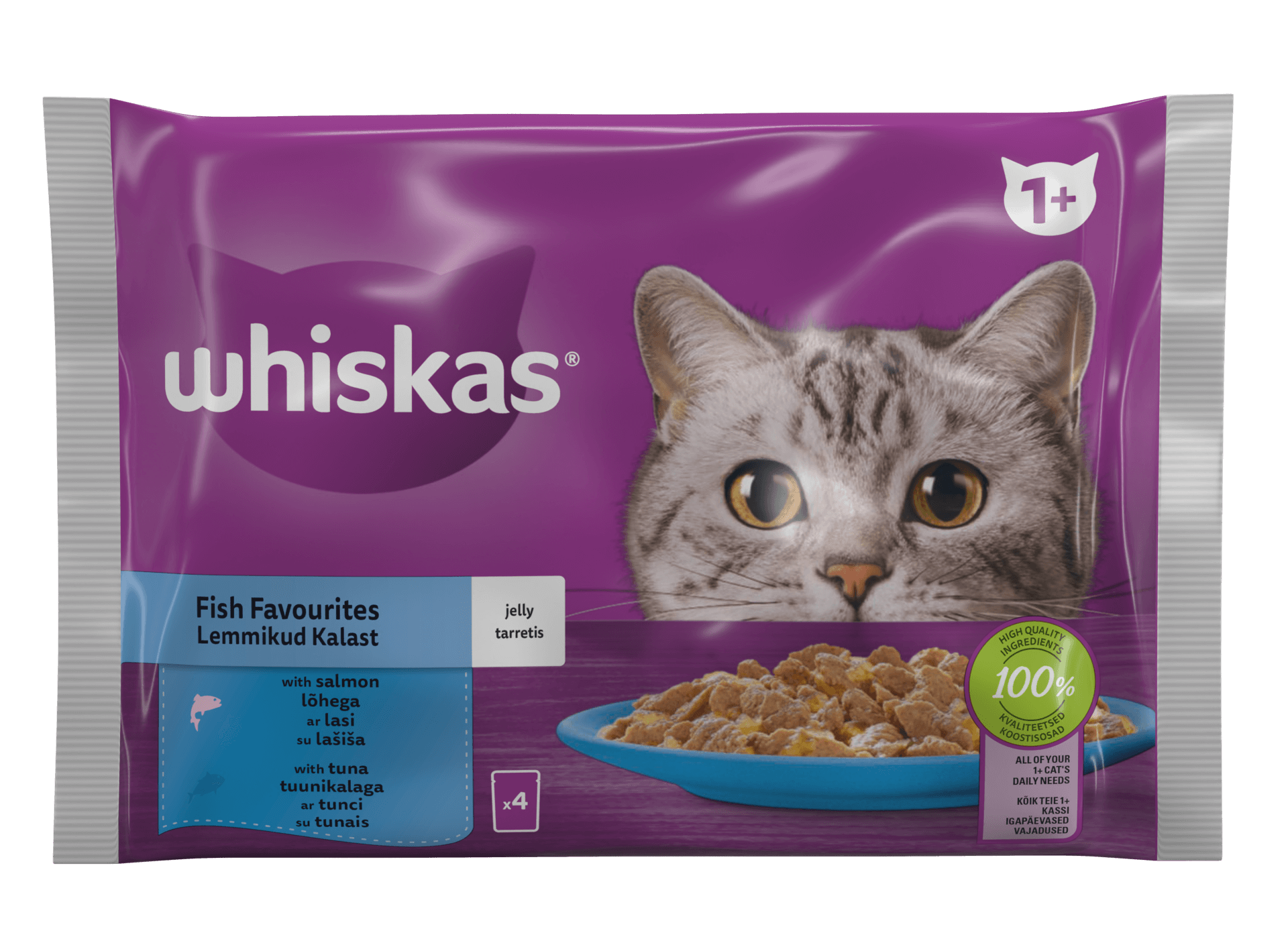 Whiskas Cat U Želeu Izbor Ribe 4x85g