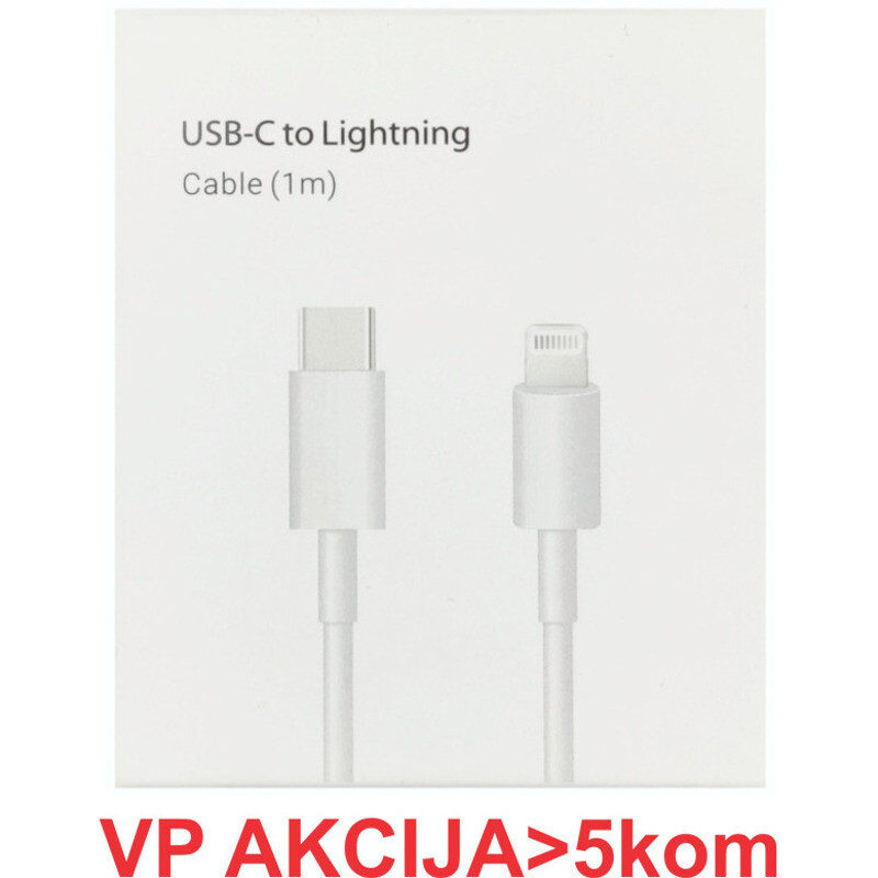 CCP-AMCM-AMLM-1.0M ** Gembird 20W PD kabl USB-C na Lightening 8-pin, USB 3.0, 1m, white (167)