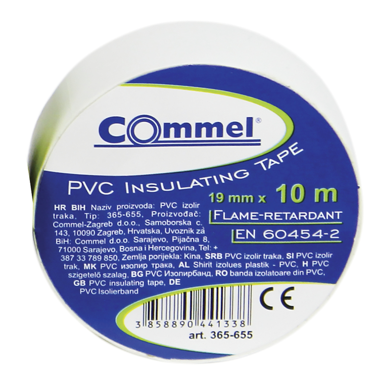 Commel Izolir Traka 0,13mm X 19mm X 10m, Bela – C 365-655