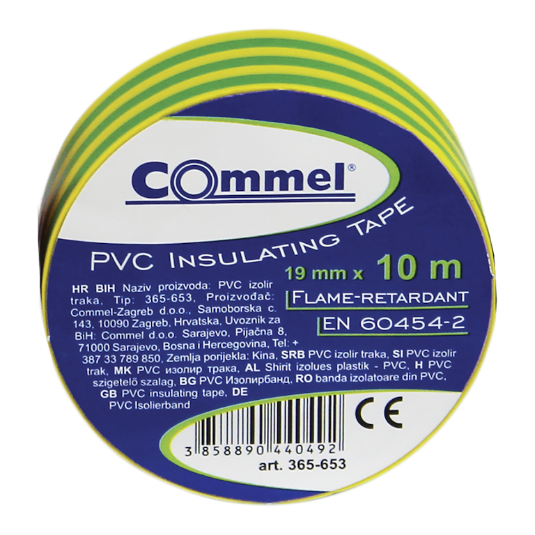 Commel Izolir Traka 0,13mm X 19mm X 10m, Žuto-Zelena – C 365-653