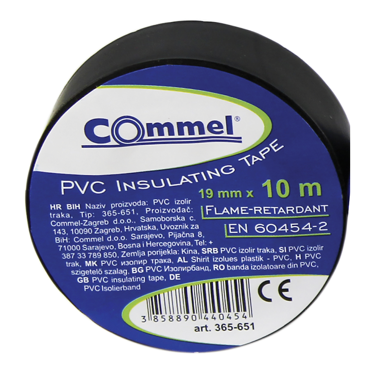 Commel Izolir Traka 0.13 mm x 15 mm x 10 m Crna – C 365-601