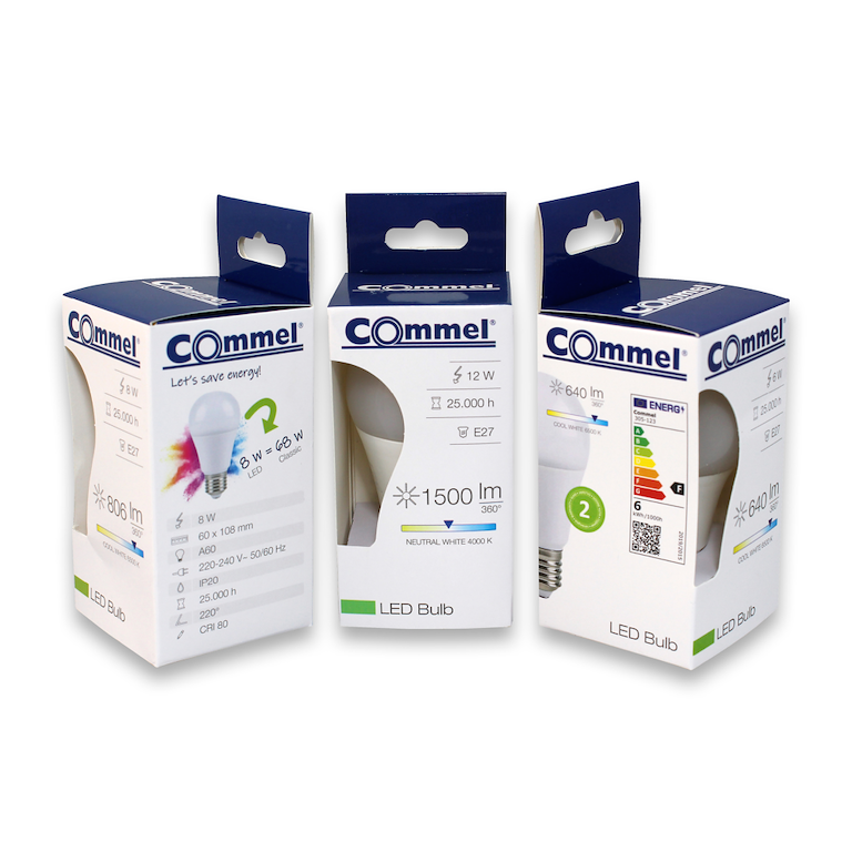 Commel LED Sijalica E27, 8 W, 806 lm, A60, 3000 K – C 305-101