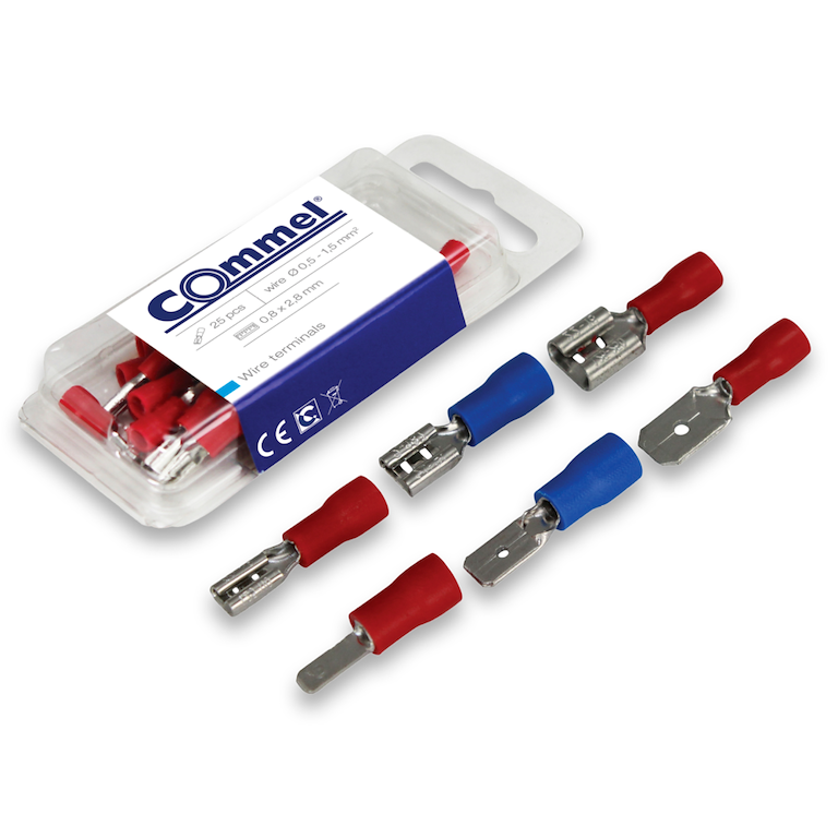 Commel Natikač za žicu 0.5-1.5 mm², 0.8×2.8 mm, 25 kom – C 365-821