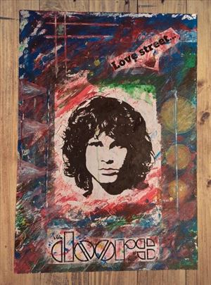 Jim Morrison - mixed media kanvas