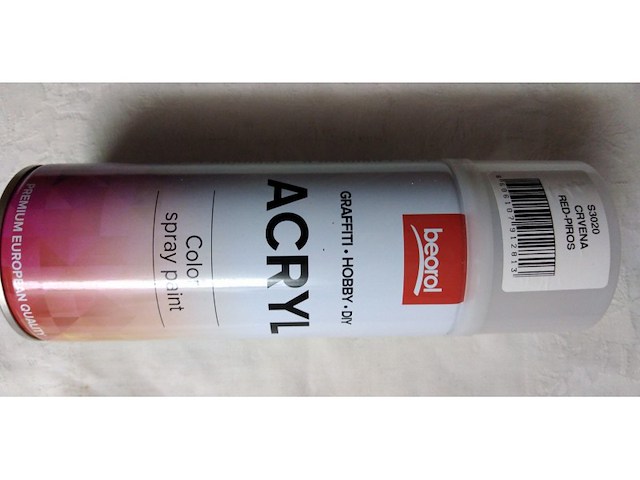 Beorol acryl crveni sprej 400 ml,rok upotrebe do 31.08.