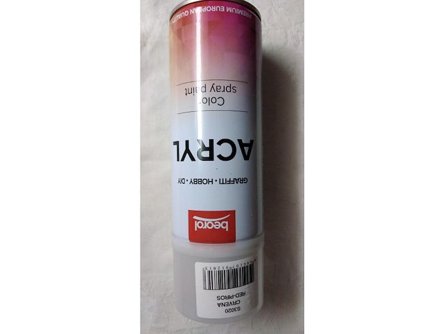 Beorol acryl crveni sprej 400 ml,rok upotrebe do 31.08.