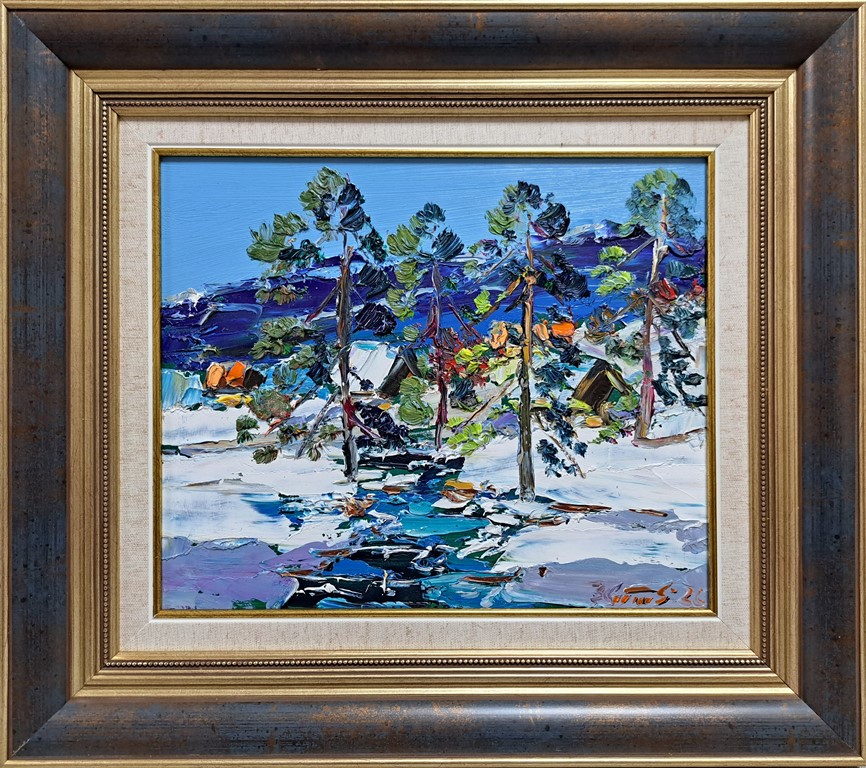 Zlatibor 20, Đorđe Stanić, ulje na lesonitu, sa 39×44 cm, bez 25×30 cm, sertifikat, 130 eura