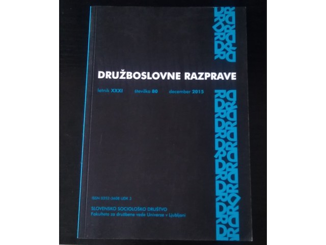 Družboslovne razprave letnik XXXI številka 80