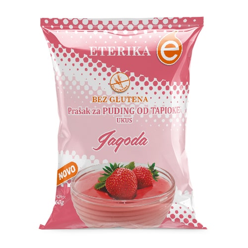 Puding bez glutena jagoda 60g Eterika