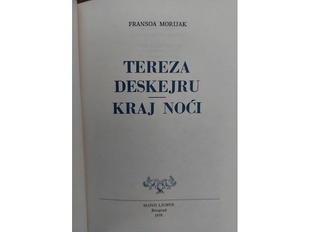 Kraj noći Tereza Deskejri