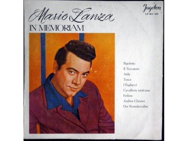 Mario Lanza-In Memoriam LP (MINT, Jugoton, 1966)