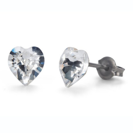 Ženske oliver weber sensitive heart mini crystal minduše sa swarovski kristalima ( s24008.001 )