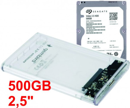 Gembird HDD 2.5 + USB 3.0 SATA eksterno kuciste 500GB ST500VT000 Seagate EE2-U3S9-6 (2490)