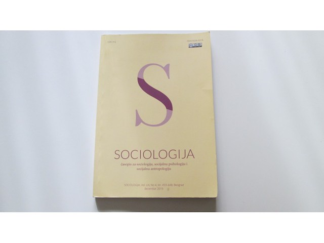 SOCIOLOGIJA- Časopis za sociologiju, soc. psih. br. 4