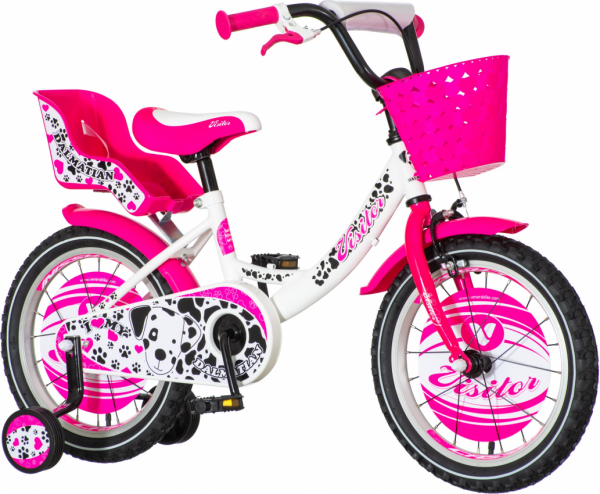 VISITOR Dečiji bicikl DAL160 My dalmatian 16'' roze-bela