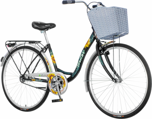 VISITOR Ženski bicikl LOW264F 26x3/8''/16'' Lowland crno-narandžasto-zeleni