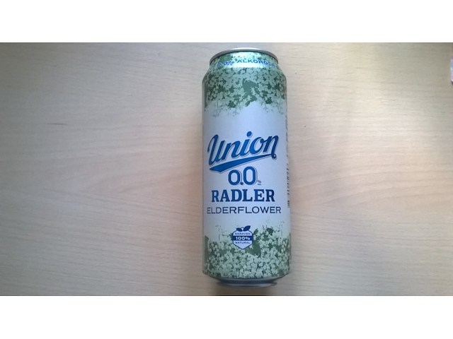Prazna limenka UNION Radler elderflower 0.0% pivo 500ml