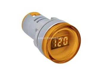 LED voltmetar 60-500VAC 22mm zuti