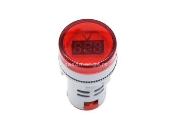 LED voltmetar 60-500VAC 22mm Crveni