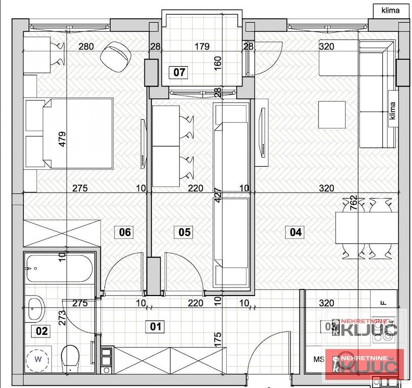 BULEVAR EVROPE, 59 m2, Dvoiposoban sa pdv