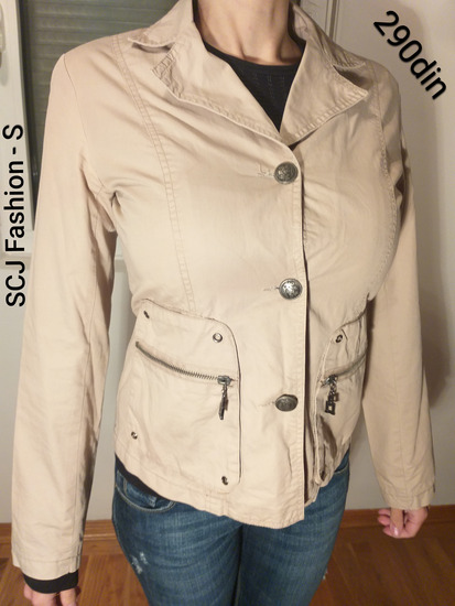 SCJ Fashion ženska jakna krem S/36