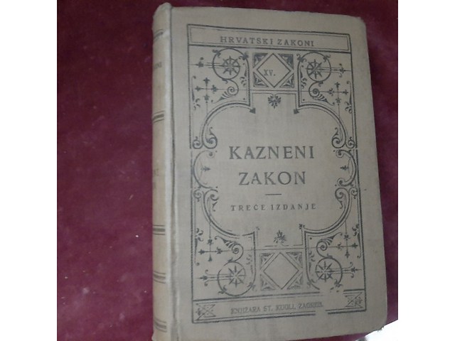 410 Kazneni Zakon - Josip Silovic 1921